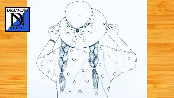 How to draw a girl with cap Easy dr... | Art Decadence | Gan Jing World