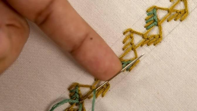 Basic Embroidery Border for Beginners... | DIY Stitching | Gan Jing World