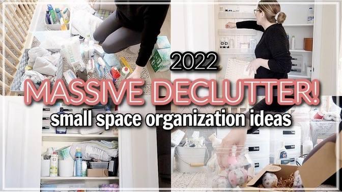 SMALL CLOSET EXTREME DECLUTTER & ORGANIZE WITH ME 2022 / KONMARI CLEAN DECLUTTERING & ORGANIZING ...