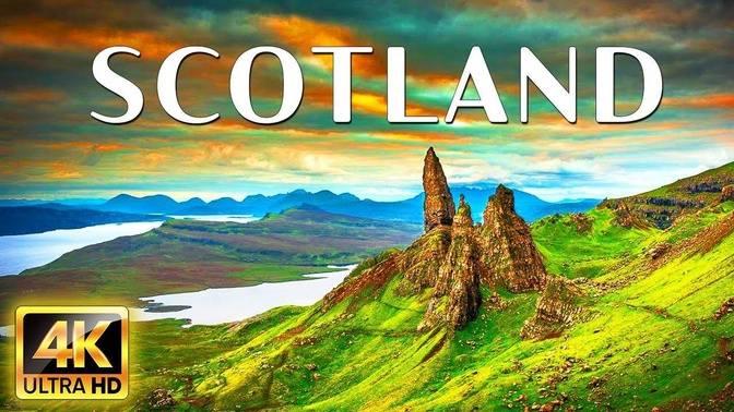 FLYING OVER SCOTLAND 4K Video UHD - Calming Music & Soundscapes With ...