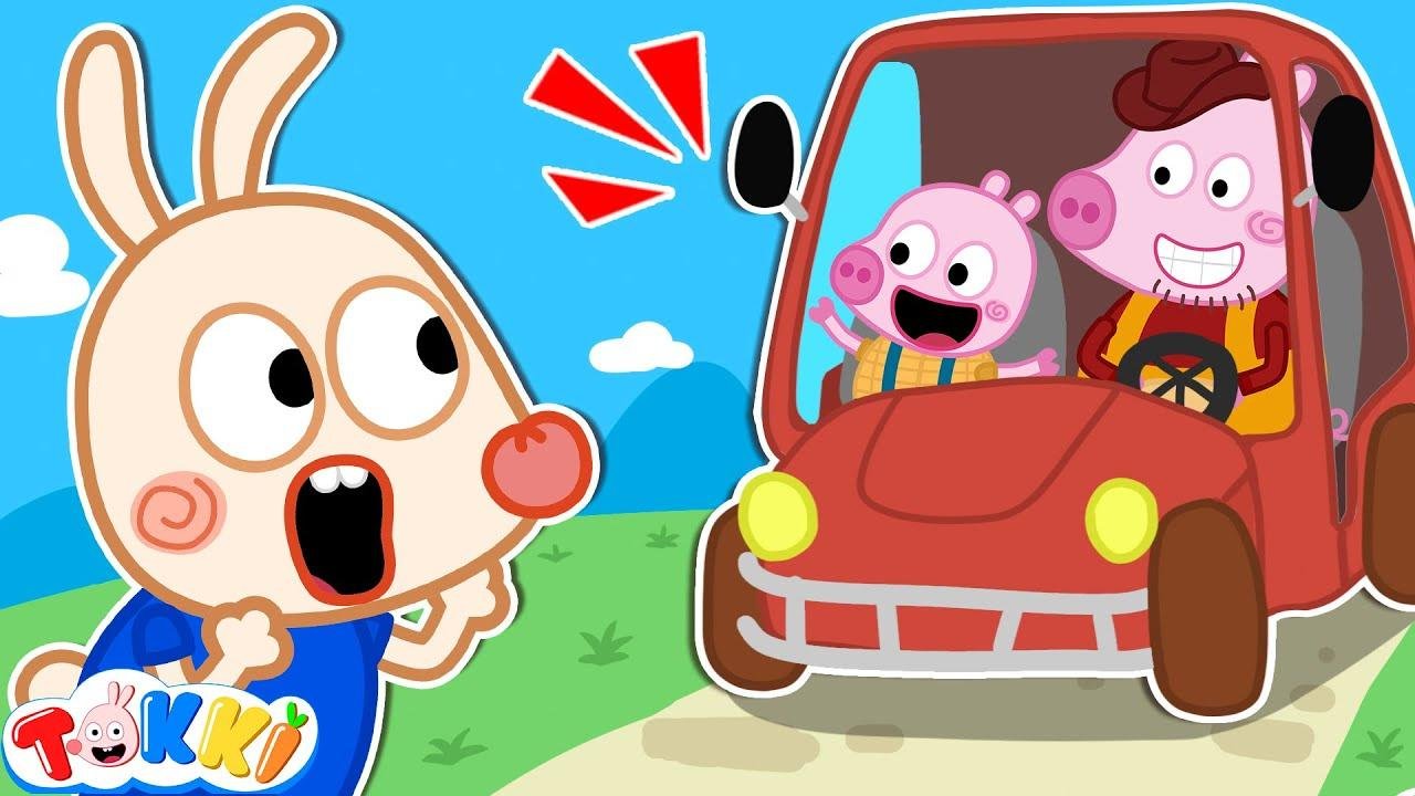 Wheels On The Tractor, Farm Vehicles - Kids Stories About Tokki Family ...