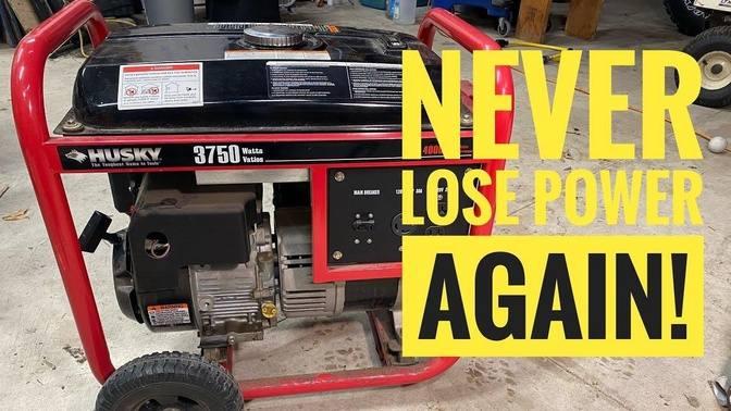 Use This When Your Power Goes Out | Husky 3750w Generator | MY DIY ...